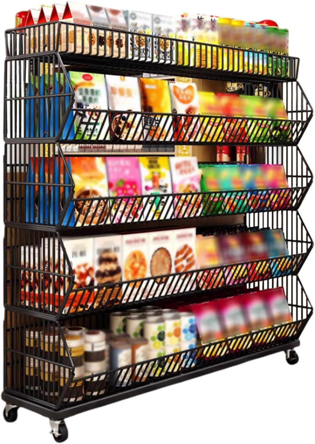 Amazon.com: Large 5 Layer Potato Chip Displays Stand, Supermarkets ...