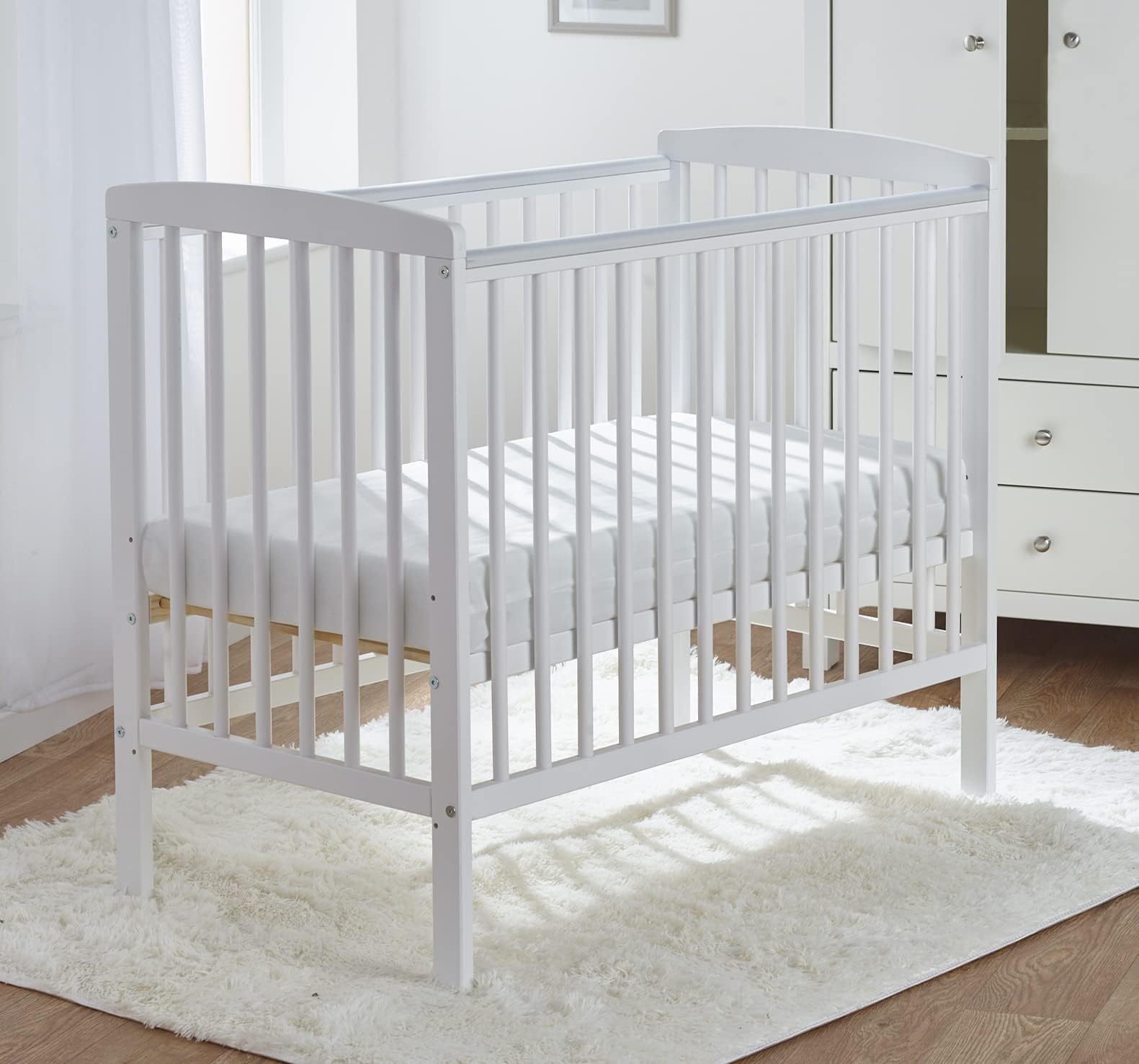 Marsell Baby Cot - Baby Bed and Cot with Aloe Vera Foam Mattress ...