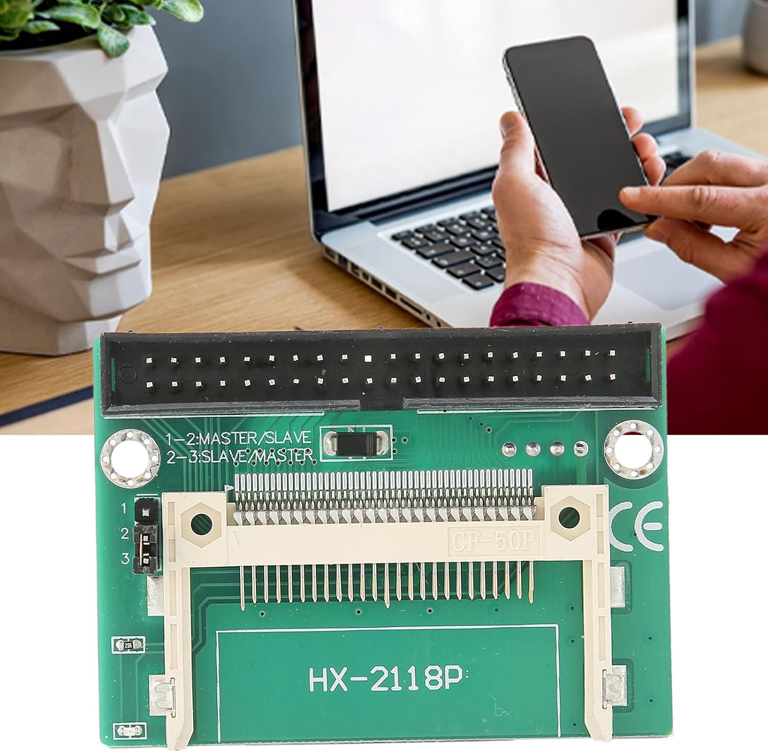 CF to IDE Adapter, 40-Pin/2.5mm True‑IDE Female Anti‑EMI Disk Desktop ...