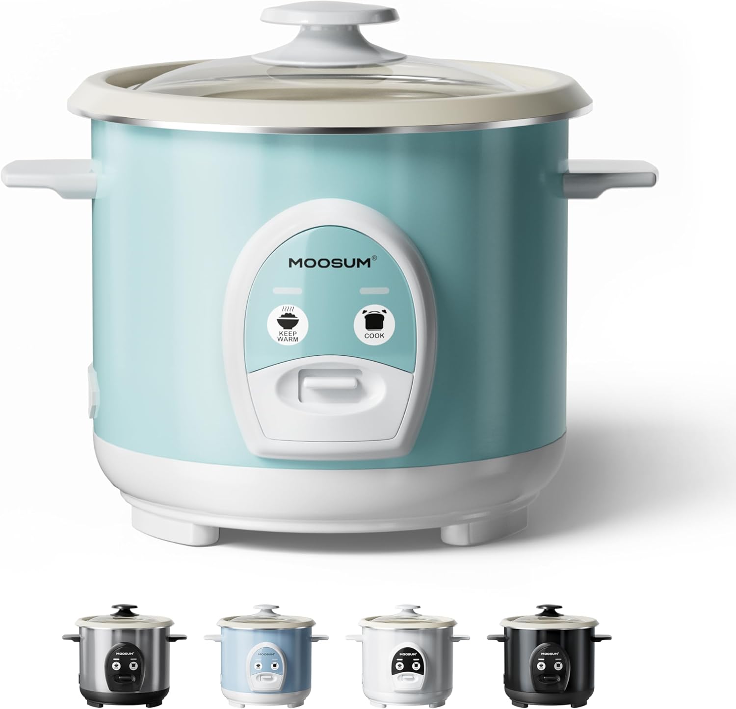 MOOSUM Electric Rice Cooker with One Touch for Asian Japanese Sushi ...