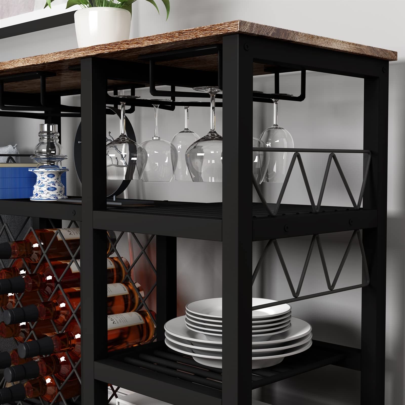 Wine Console Cabinet Crescent Solid Oak Wine Rack Console Table Made