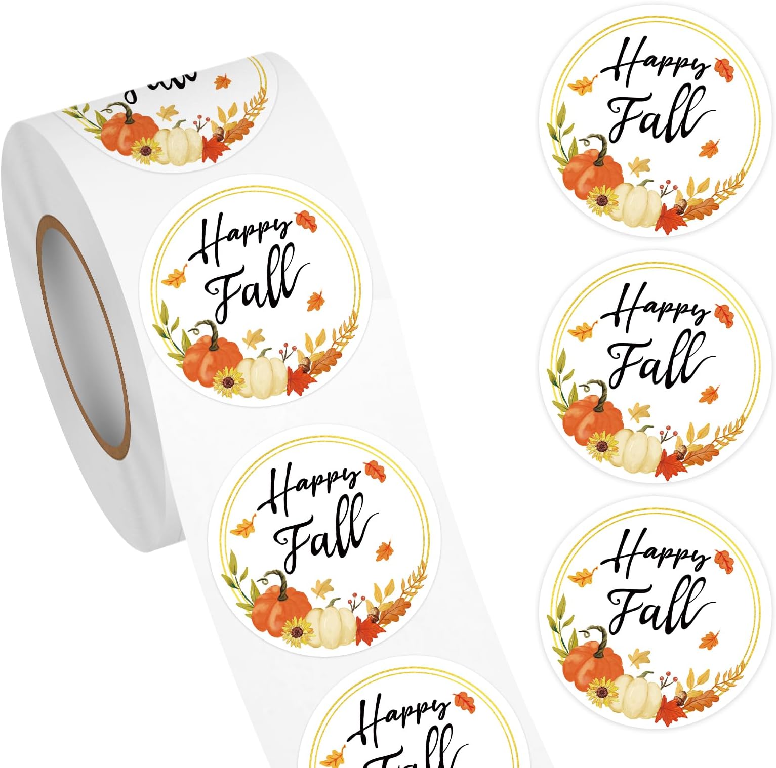 Amazon.com : 500Pcs Thanksgiving Label Stickers Roll Thank You Envelope ...