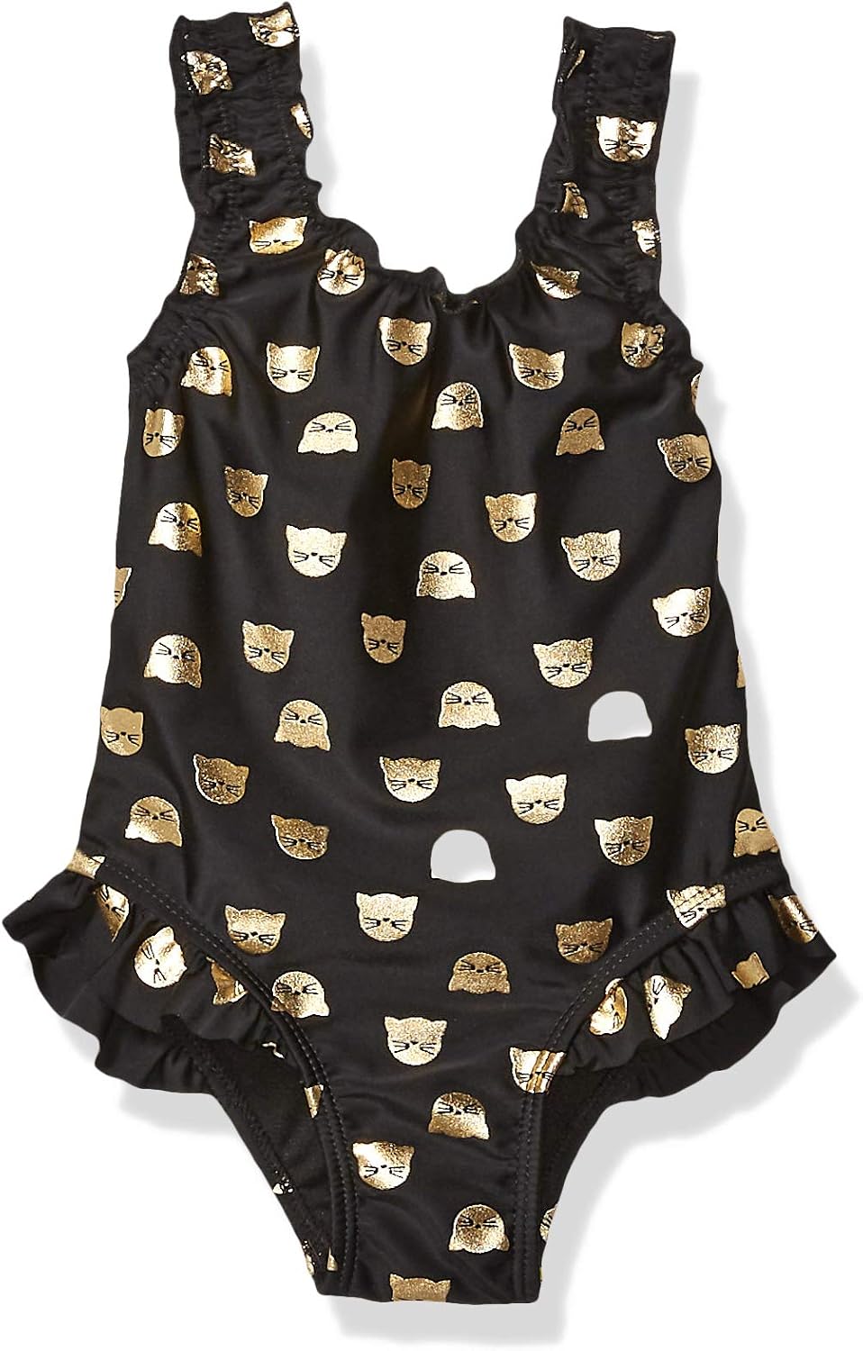 Amazon.com: Flapdoodles Girls' Foil Cat one Piece Swim Suit, Black, 3T ...