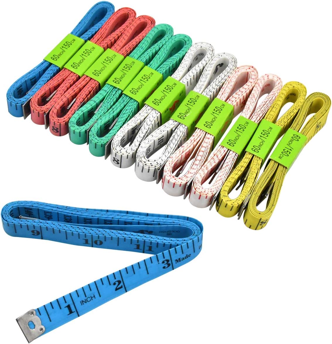 12 Pack Dual Sided Body Measuring Tape, 60 inch/150cm Double Scale ...