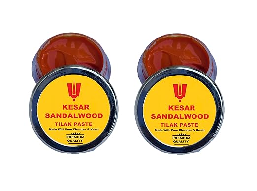 Pack of 2 Premium Sandalwood Kesar Paste Tilak Made with Pure & Rare ...