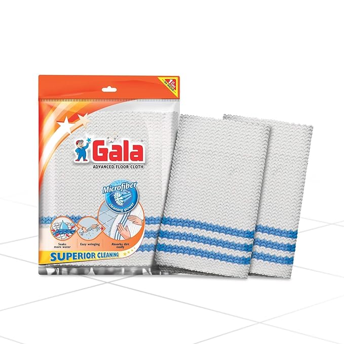 Gala Microfiber Advance Floor Cleaning Cloth(Pocha) for Mopping - White ...