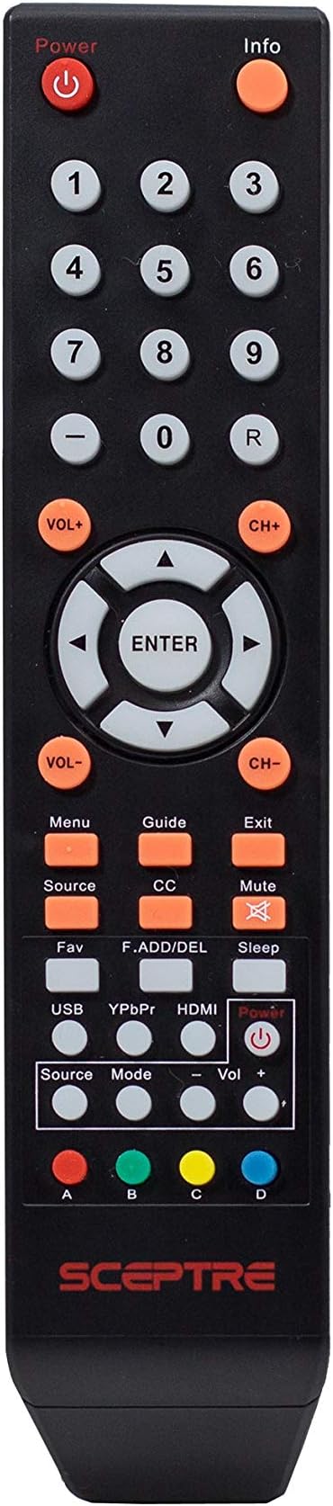 Amazon.com: New Replacement Remote Control for Sceptre TV U435CV-UMR ...