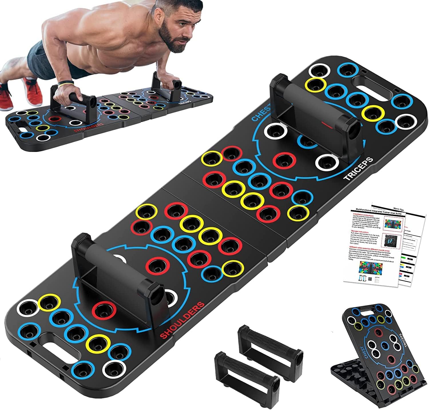 Buy gocart abs plastic workout push-up stand handles set with non-slip ...