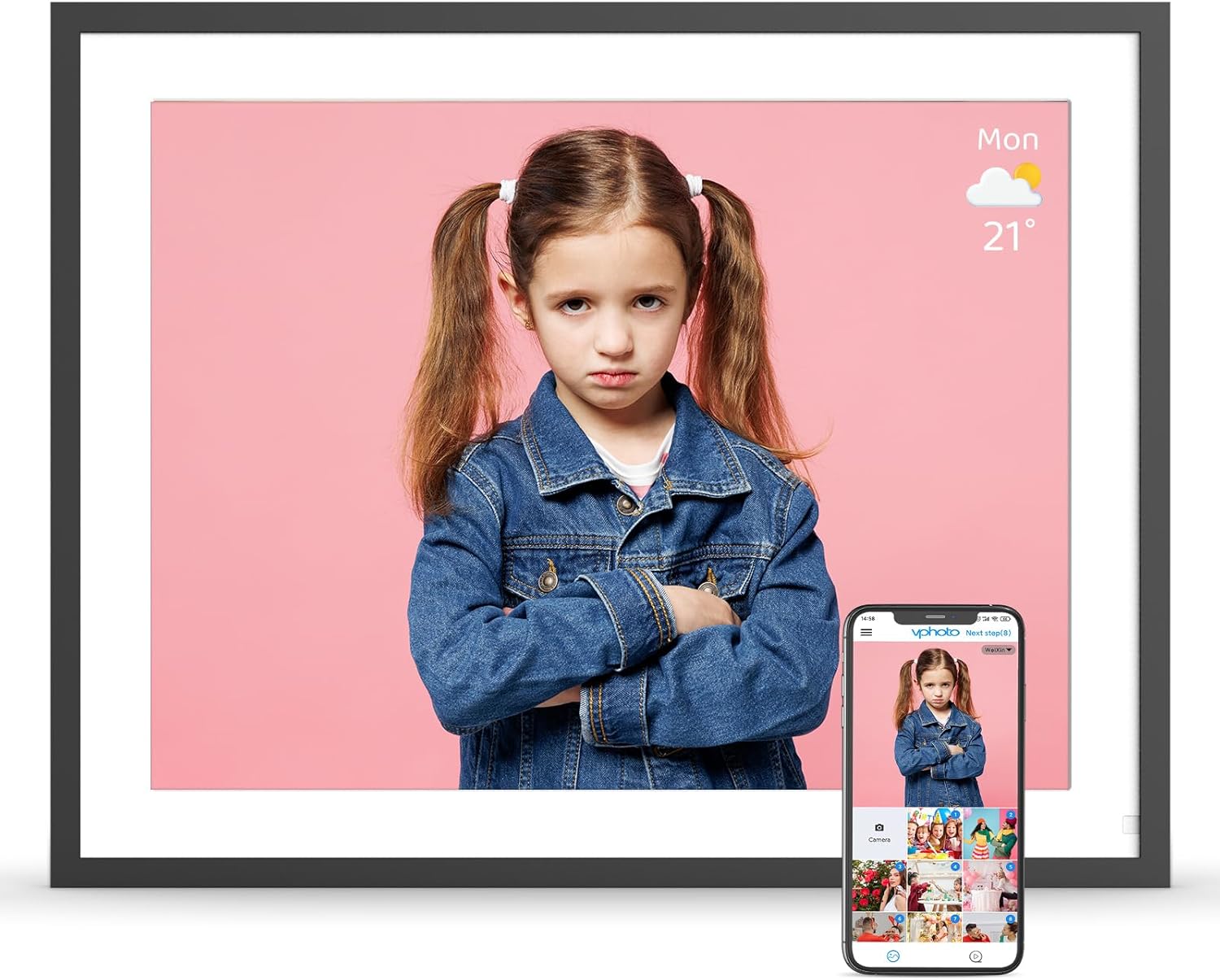 Amazon.com : App Digital Photo Album Large Digital Picture Frame - 16.2 ...