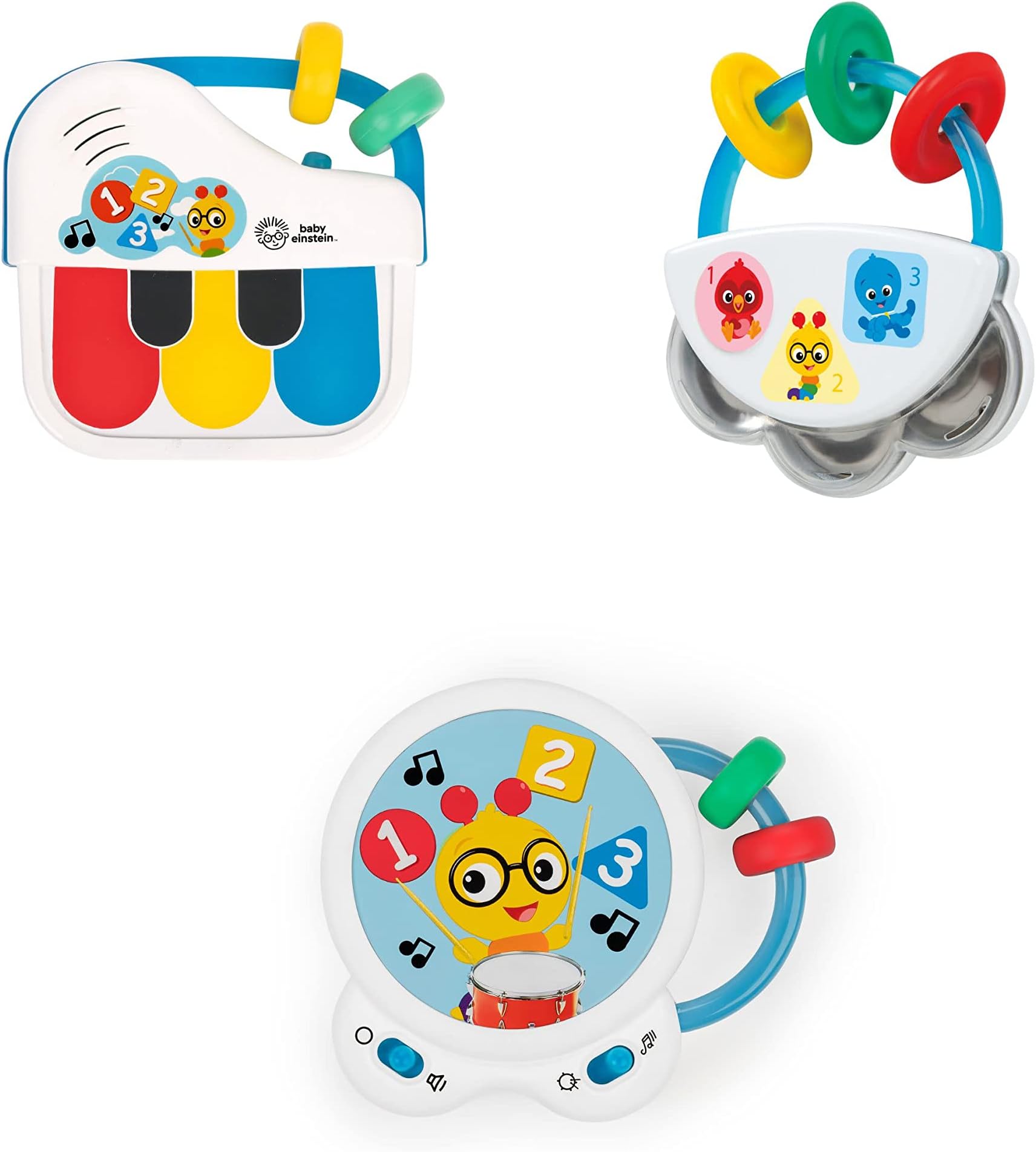 Amazon.com: Baby Einstein Tiny Piano Musical Toy, Ages 3 Months+, 13093 ...