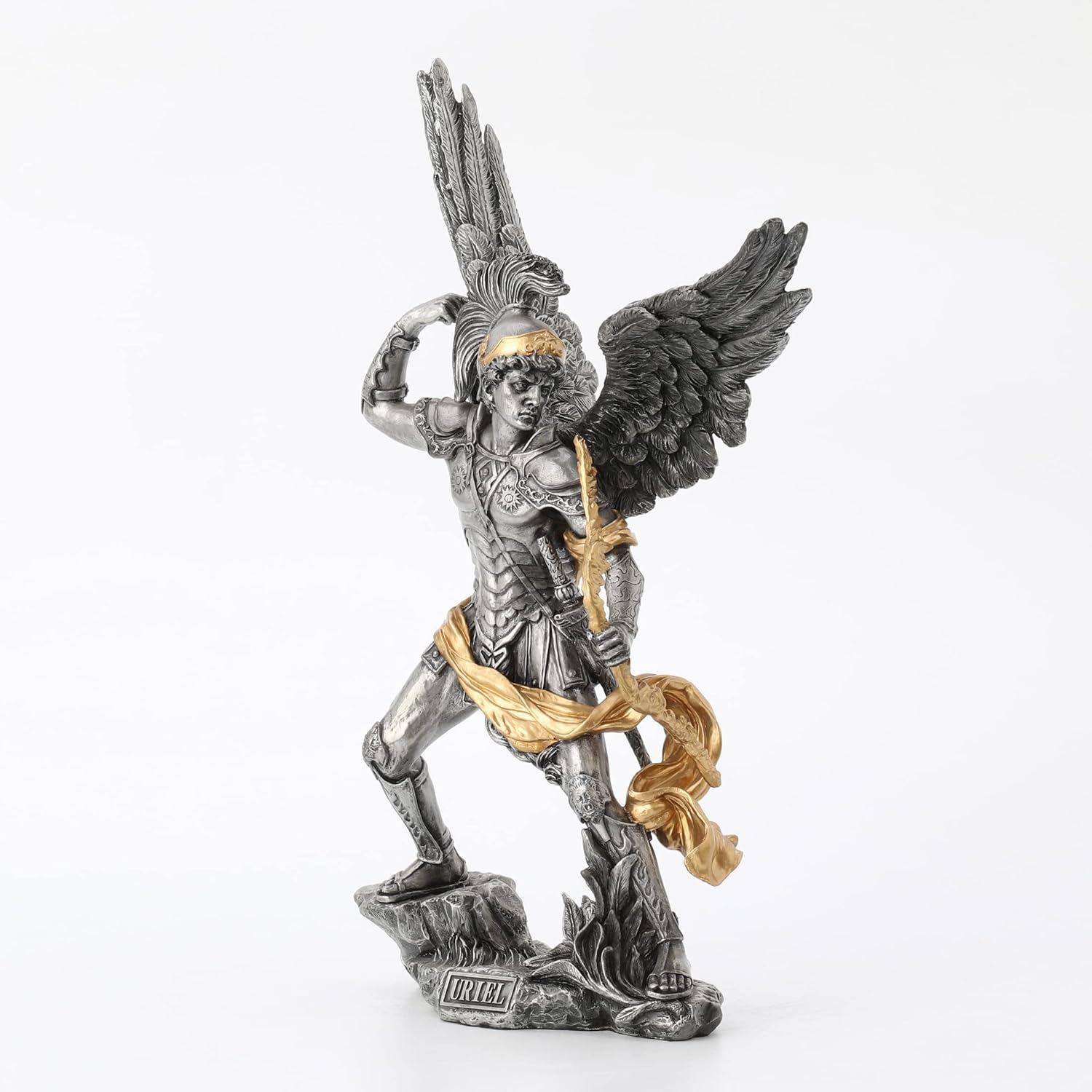 Amazon.com: Veronese Design 13" Tall Archangel Uriel Resin Sculpture ...