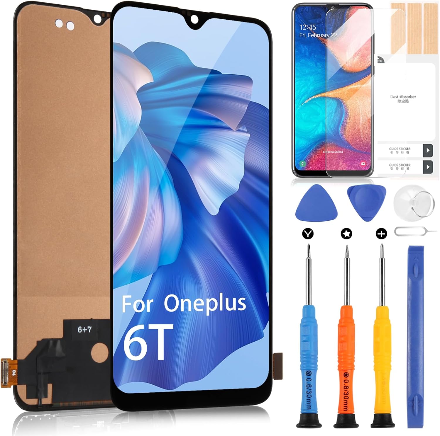Amazon.com: ARSSLY for Oneplus 6T Screen Replacement for One Plus 6T ...
