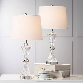 Regency Hill Luca Modern Table Lamps 25.5" High Set of 2 with USB ...