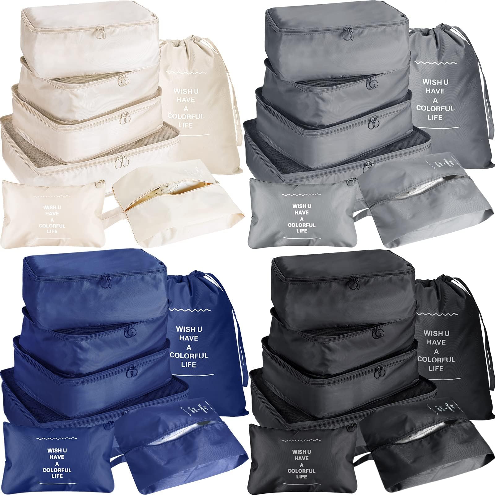 Amazon.com: 28 Pcs Packing Cubes Packing Organizers Luggage Organizer ...