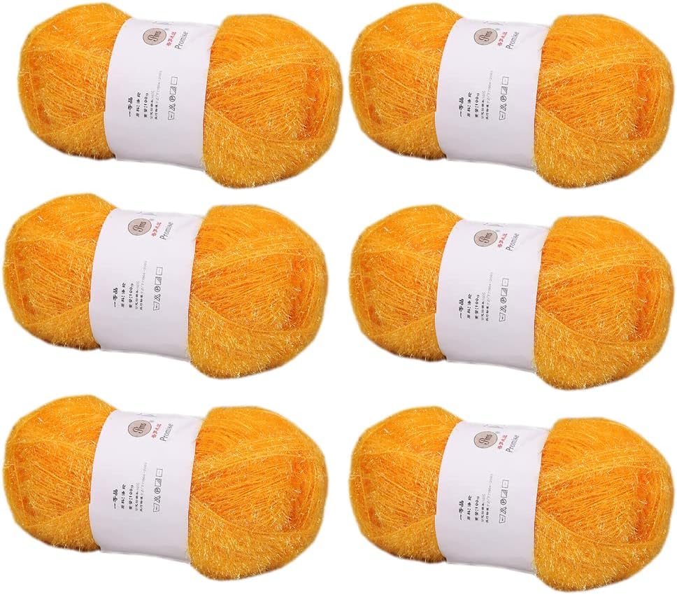 Amazon.com: 6 Skeins Shiny Dishcloths Yarn, 100% Polyester Glass Silk ...