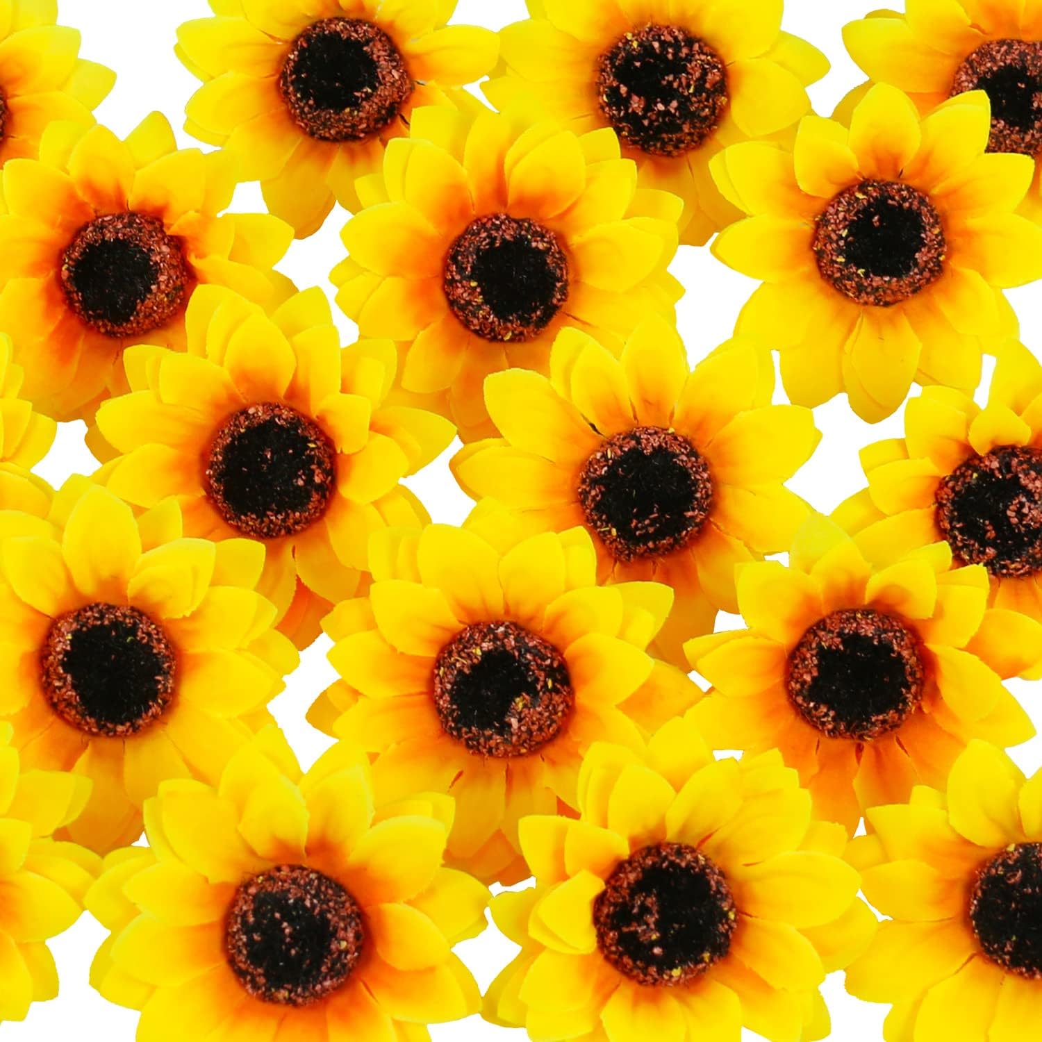 Amazon.com: Namzi 100 Pcs Realistic Sunflowers Artificial Flowers, 2.75 ...