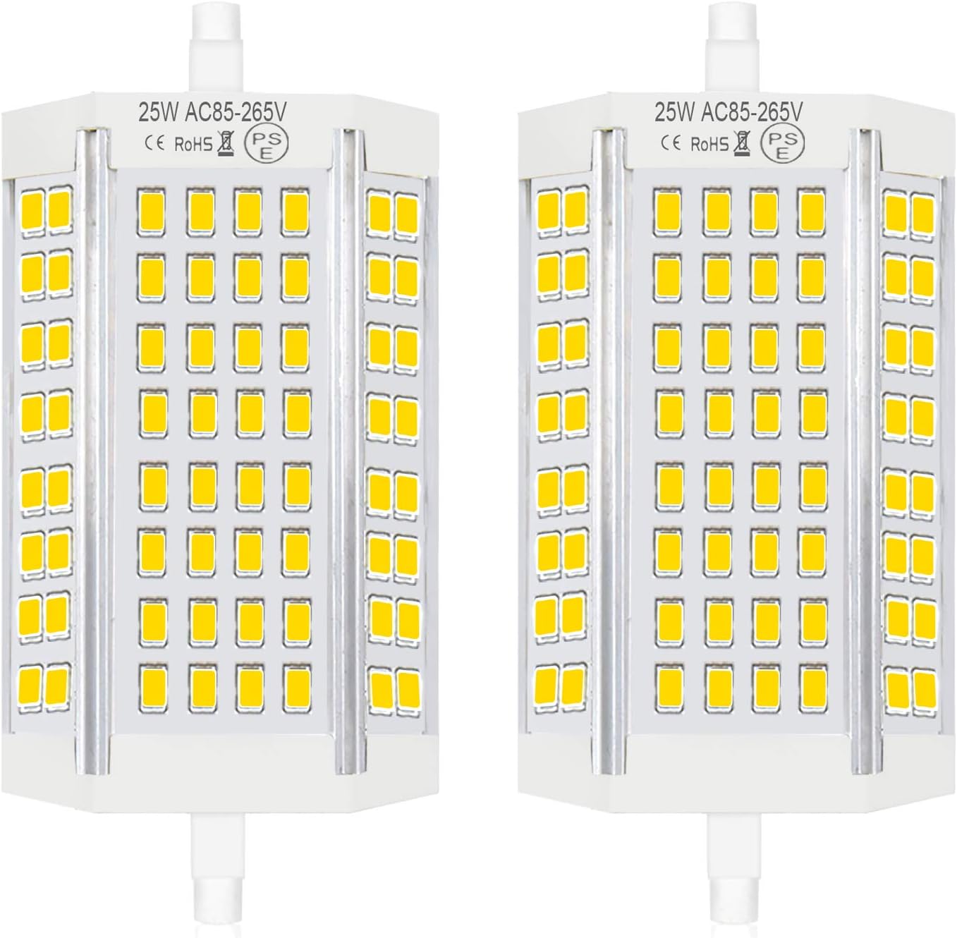 Bonlux R7S LED Light Bulb 118mm, 25W J118 Double Ended 120V J Type ...