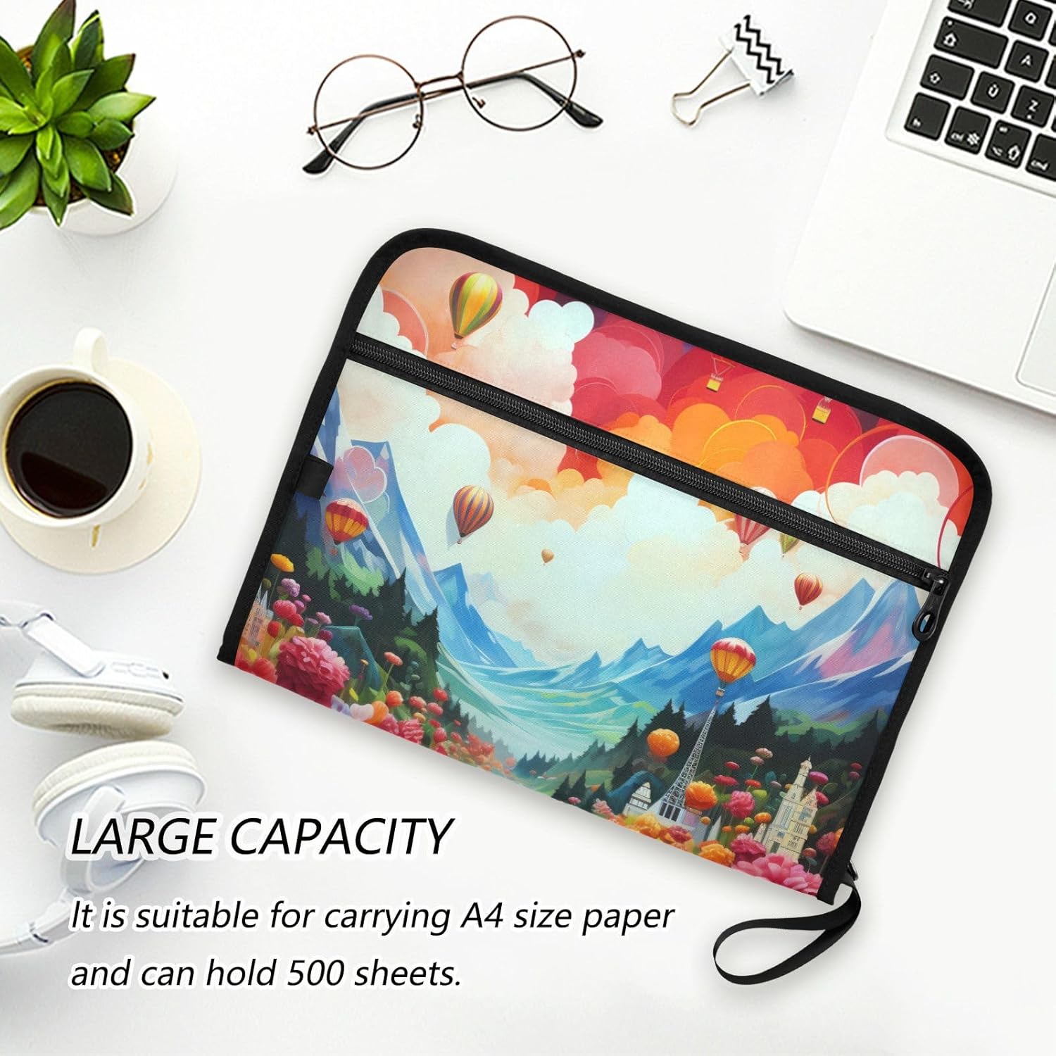 Wonderland Flower Red Expandable Folder 13 Pockets A4 Letter Size ...