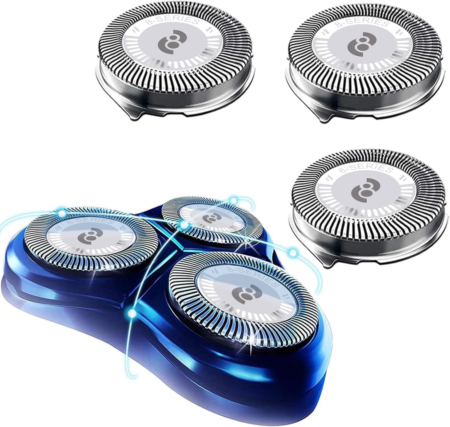 Amazon.com: HQ8 Replacement Heads for Philips Norelco Shavers ...