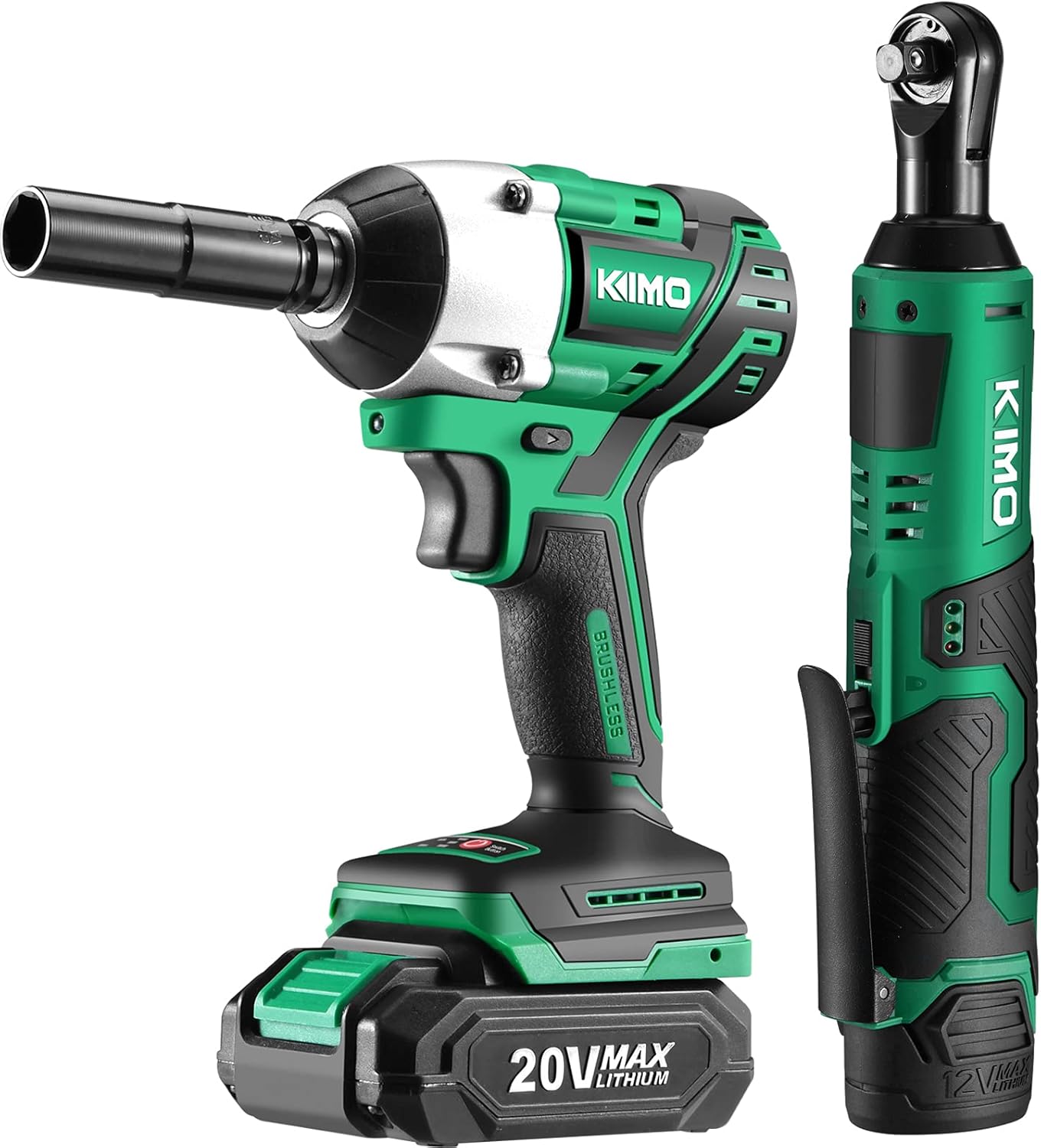 KIMO 3/8" Cordless Electric Ratchet Wrench Set, 40 Ft-lbs 400 RPM ...