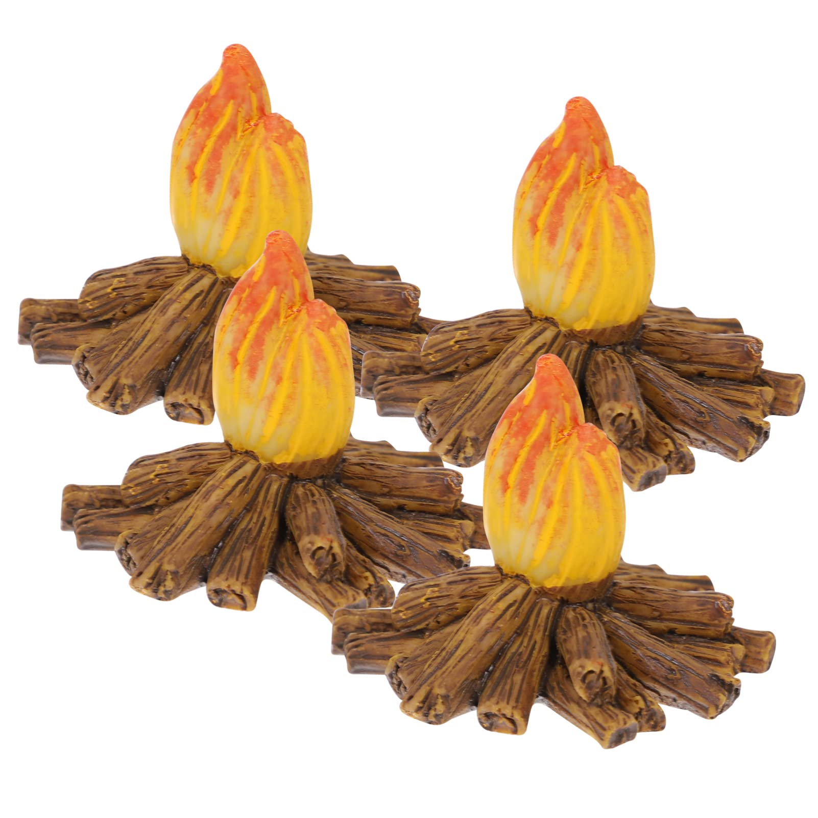 Amazon.com: Toddmomy 4pcs Fake Resin Bonfire Model Miniature Campfire ...
