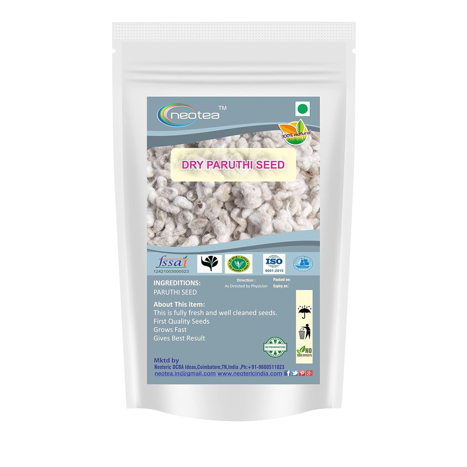 Neotea Cotton Seed Paruthi Vithai/Paruthi Kottai/Paruthi Seeds 250gm ...