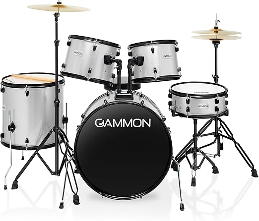 Amazon.com: Gammon Percussion Full Size Complete Adult 5-Piece Drum Set ...