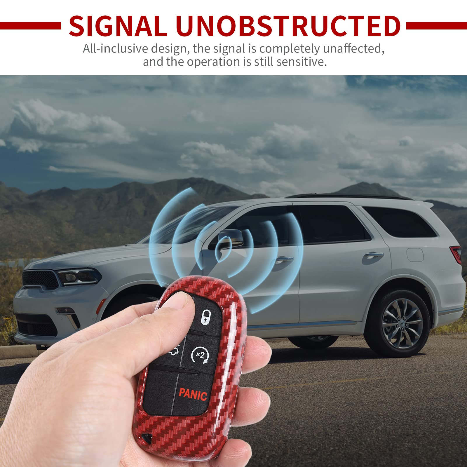 Snapklik.com : JWWY For Dodge Key Fob Cover Case For 2015-2025+ Dodge ...