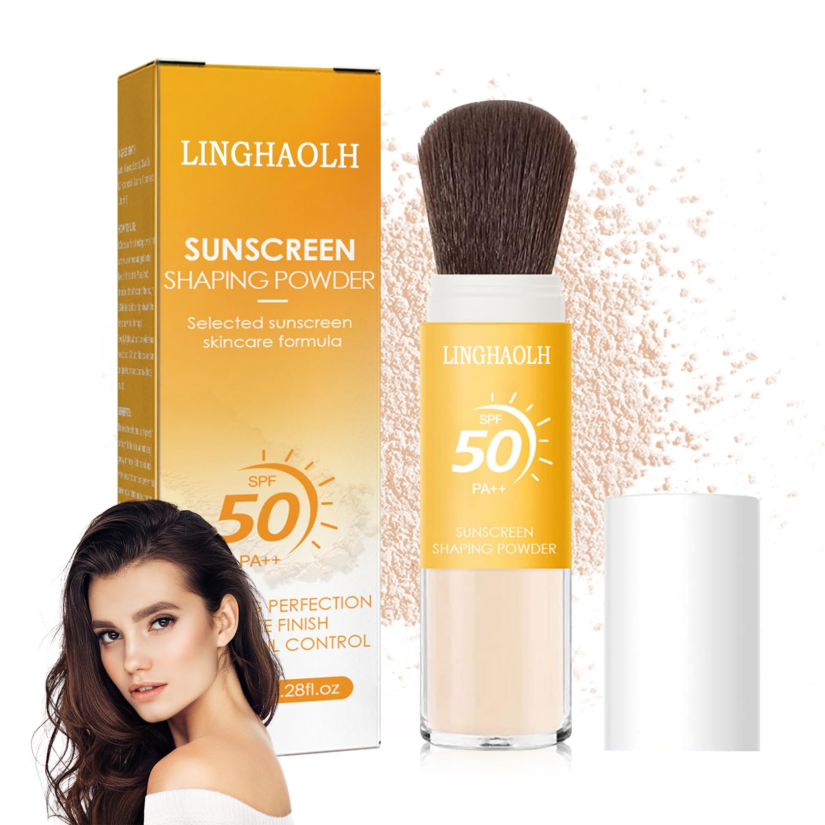 Amazon.com : Sunscreen Setting Powder Brush SPF 50 PA++,Matte ...