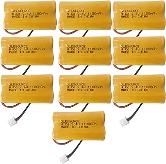 Amazon.com: GLESOURCE (10 Pack)2.4V 1100mAh Battery Replacement for ...
