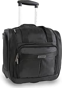 Amazon.com | Perry Ellis Excess 9-Pocket Underseat Rolling Tote Carry ...