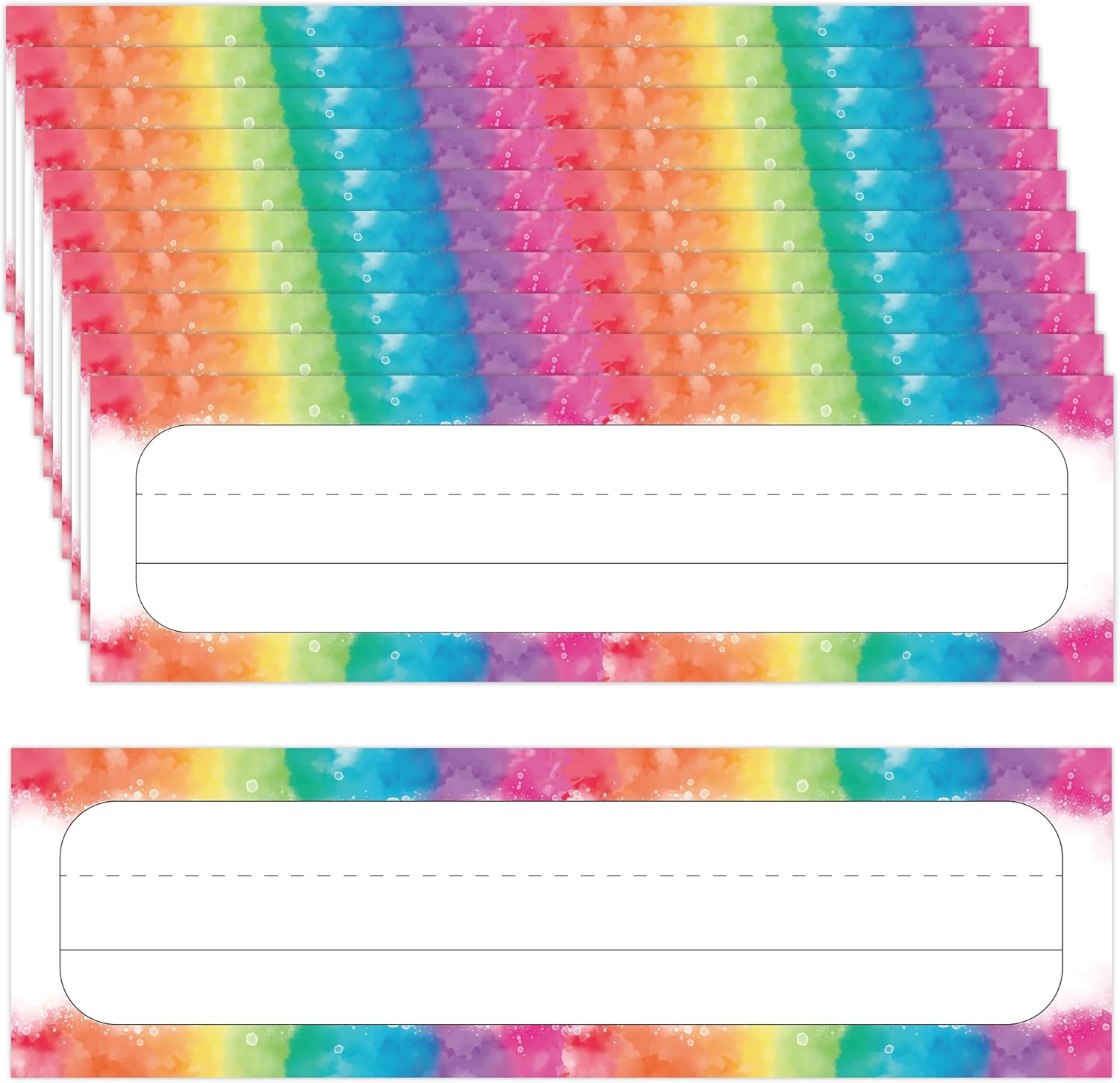 Amazon.com: Wonmon 50 PCS Classroom Name Tags for Desk, Watercolor ...