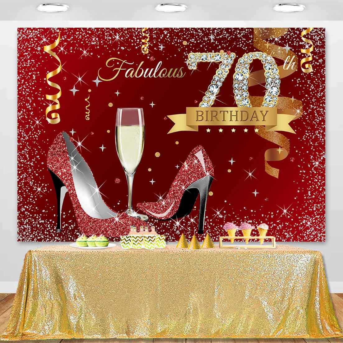 Red And Gold 70th Birthday Happy, Fabulous 70th Birthday Dra. Sonia