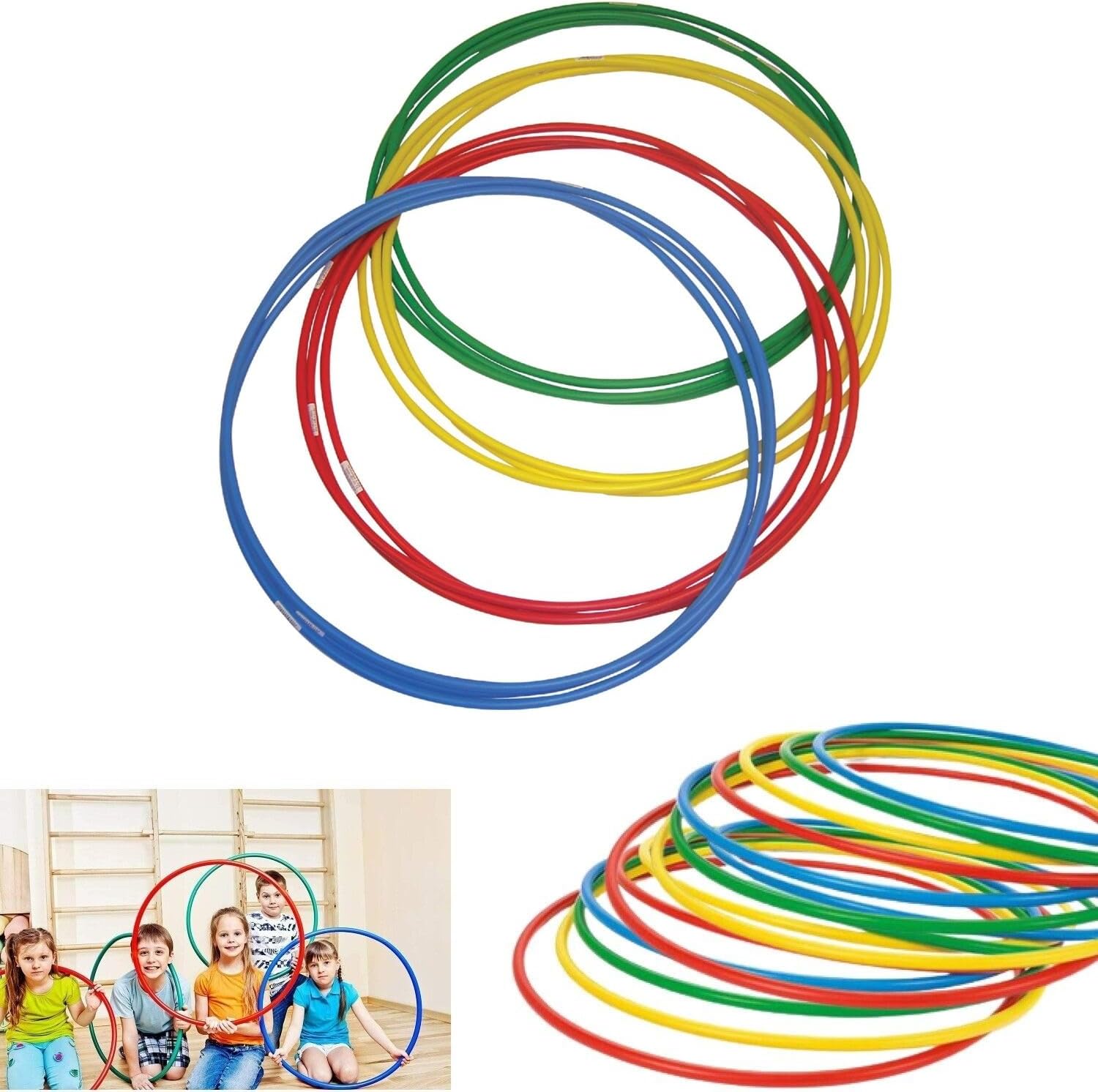 Large Multi Hula Hoops Set for Children and Adults - 55cm and 75cm ...
