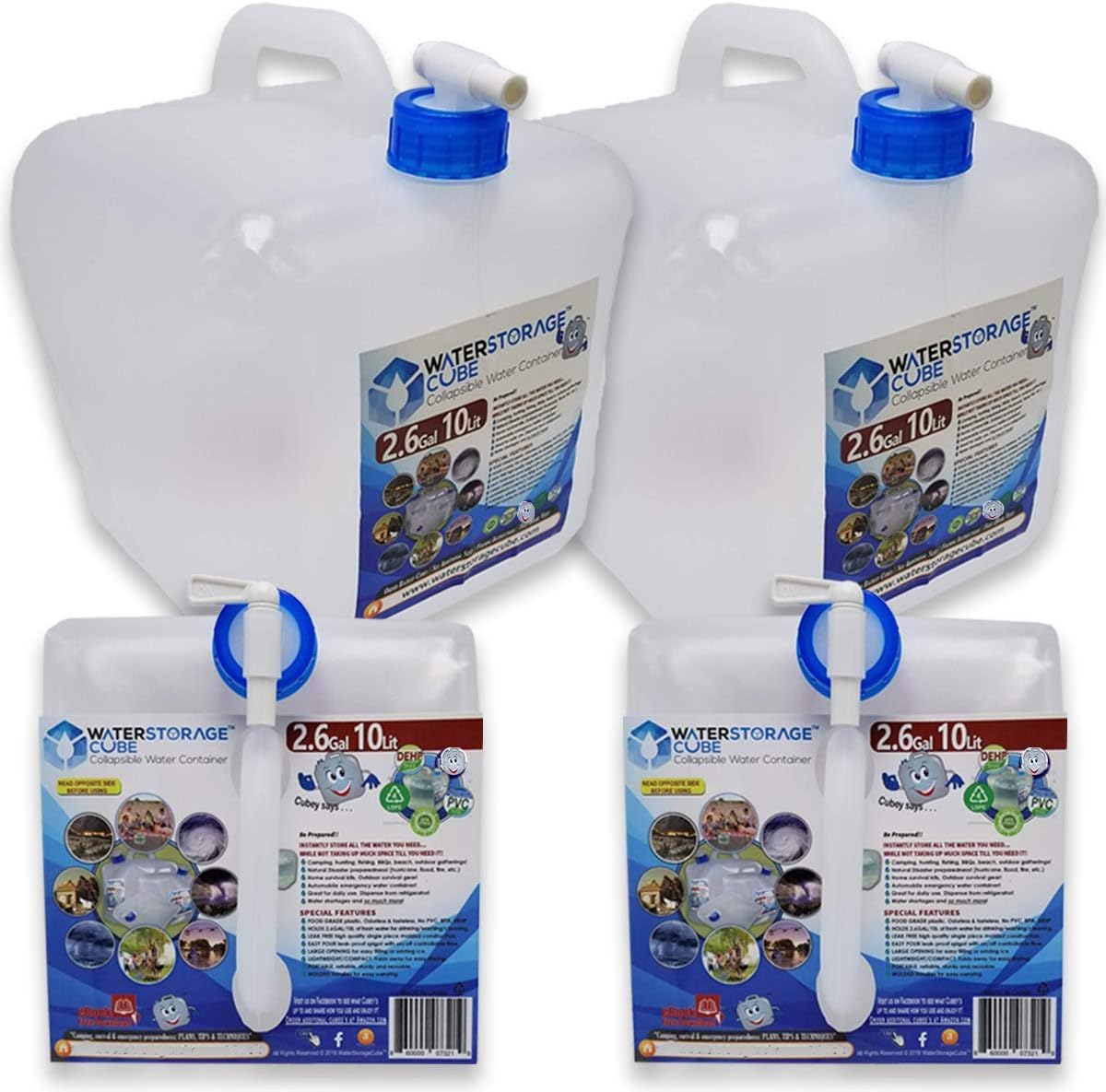 Amazon.com : Emergency Water Storage 5 Gallon Water Tank - 20 Gallons ...