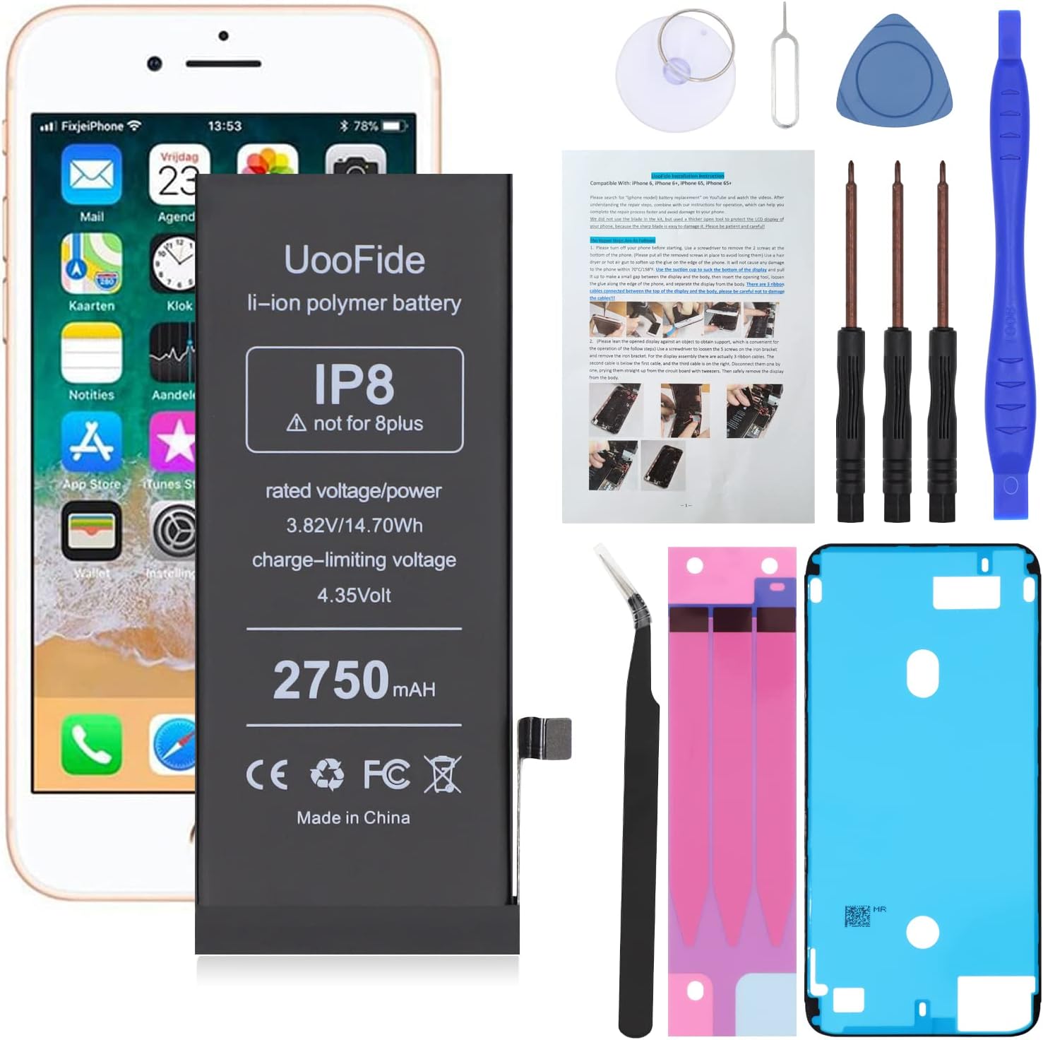 Amazon.com: oGoDeal Battery Replacement Compatible for iPhone 4 Model ...