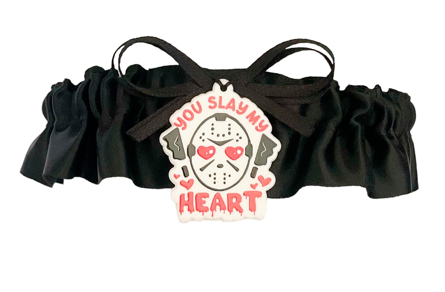 Amazon.com: Black Satin Wedding Keepsake Bridal Garter Scary Movie ...