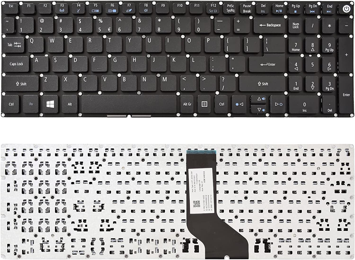 Wefly Laptop Keyboard Compatible for Acer Aspire 3 A315-21 A315-31 A315 ...