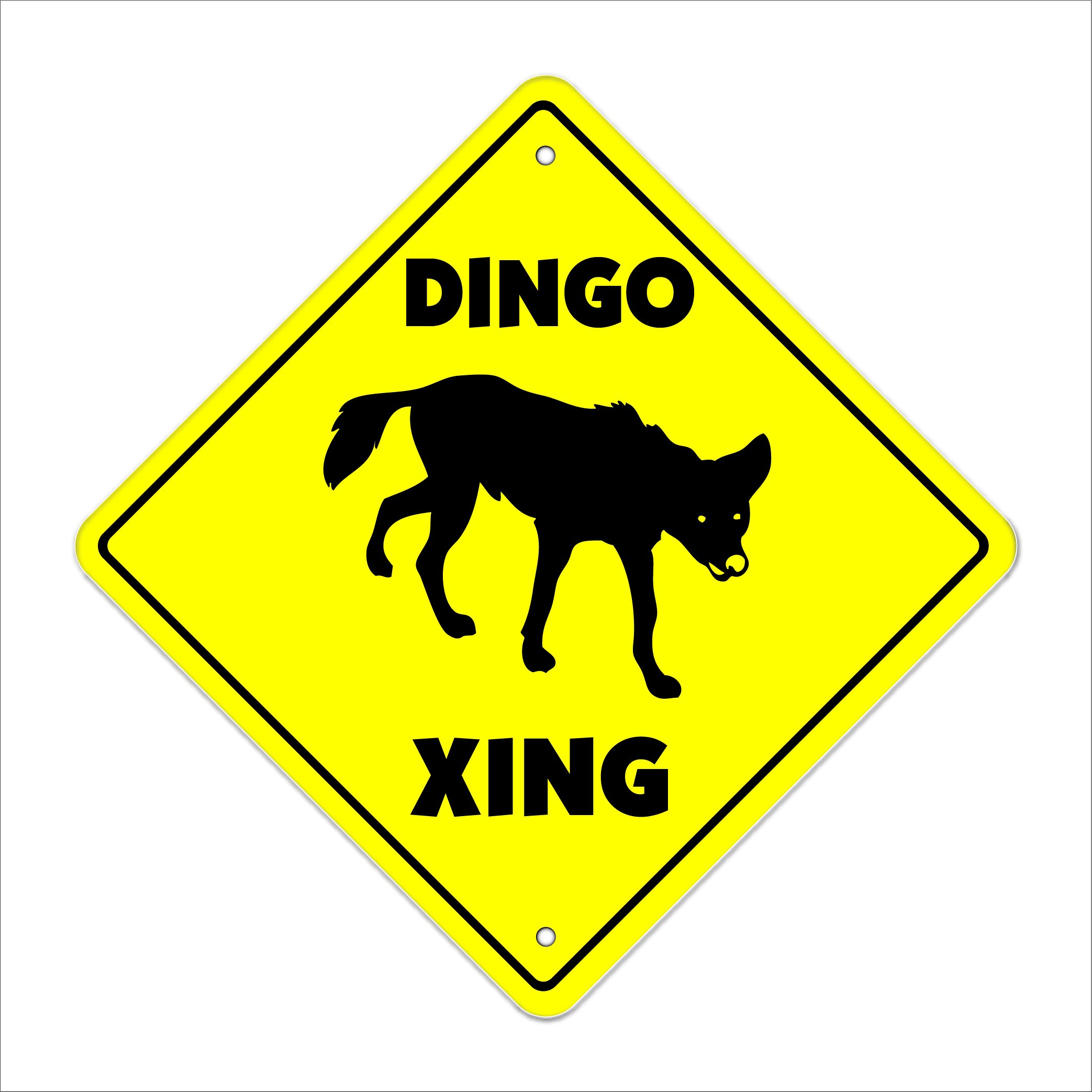 Amazon.com: Dingo Crossing Sign Zone Xing | Indoor/Outdoor | 12" Tall ...