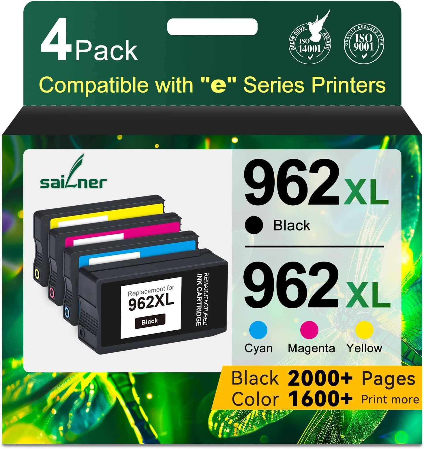 Amazon.com: YATUNINK 962XL Ink Cartridges Combo Pack Compatible for HP ...