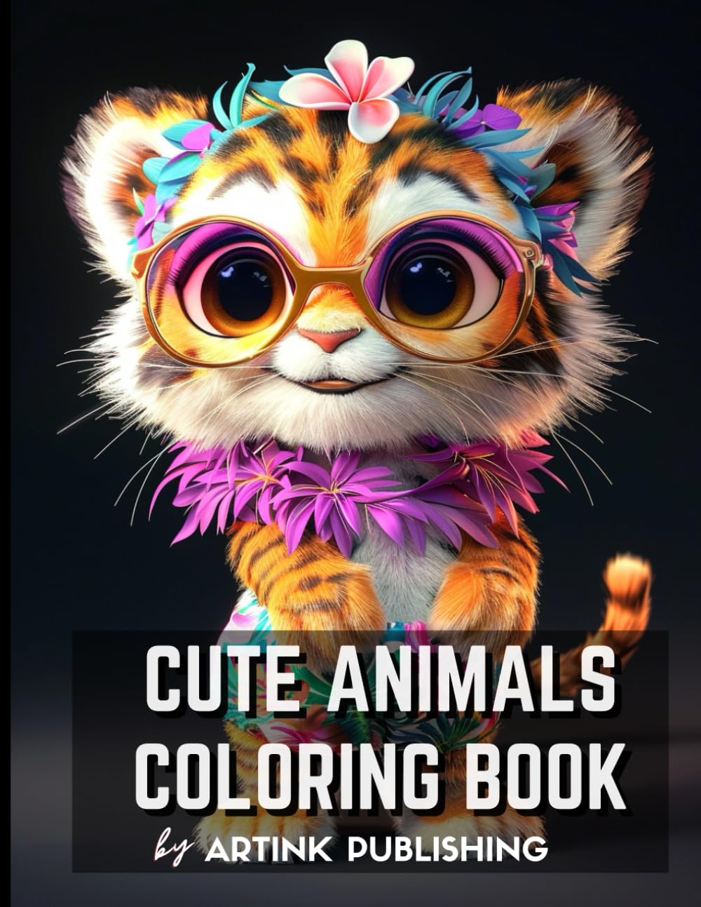 Amazon.com: Cute Animals Adult Coloring Book By Artink Publishing: "Funny Emotional Animals ...