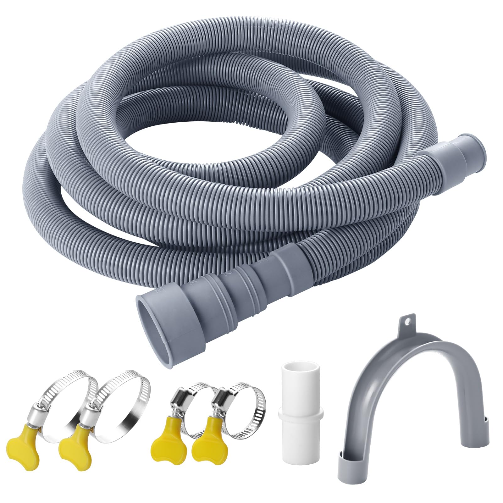 Snapklik.com : Washing Machine Drain Hose, 26 Ft Flexible Washer Drain ...