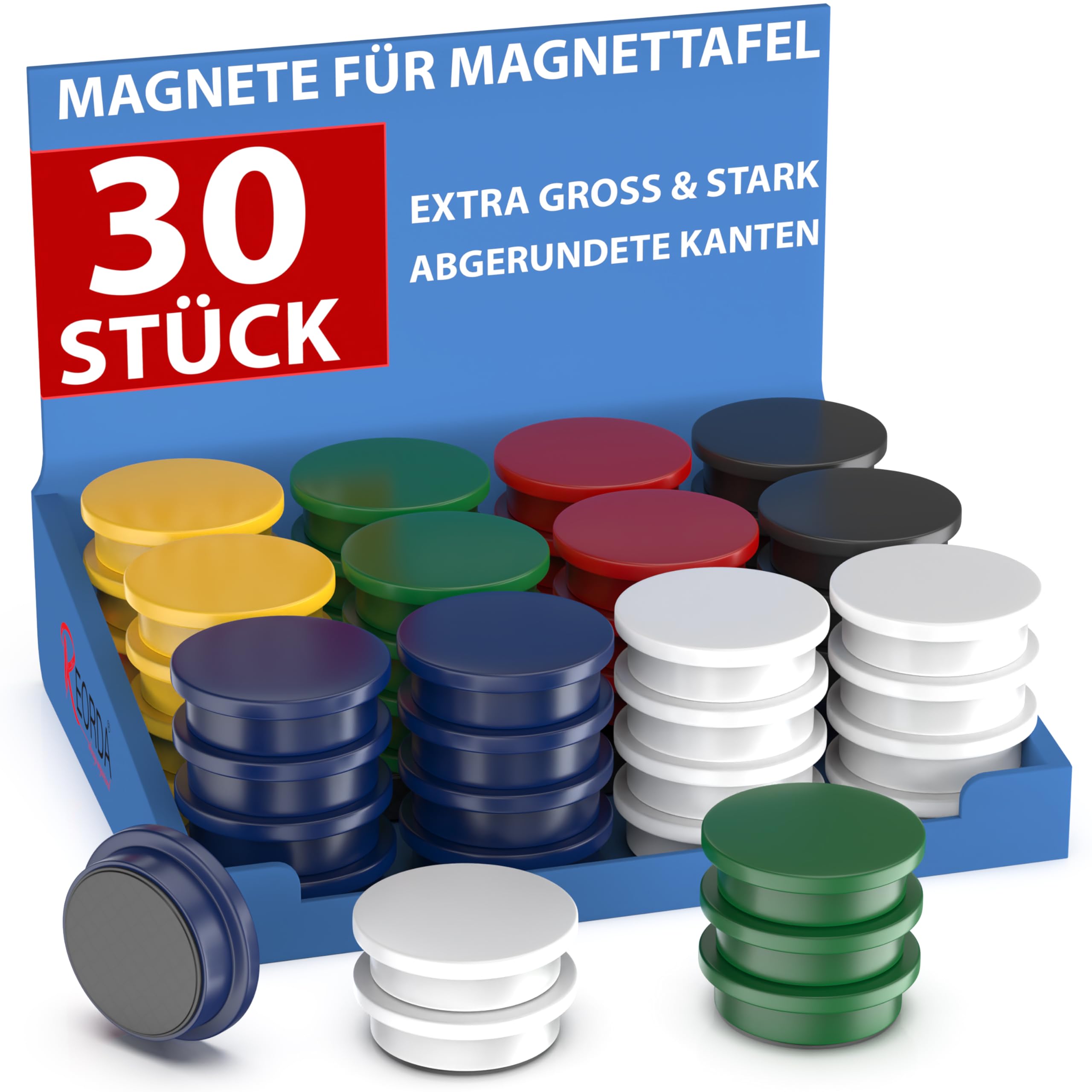 REORDA® Magnete für Magnettafel stark - 30x Starke Magnete für ...