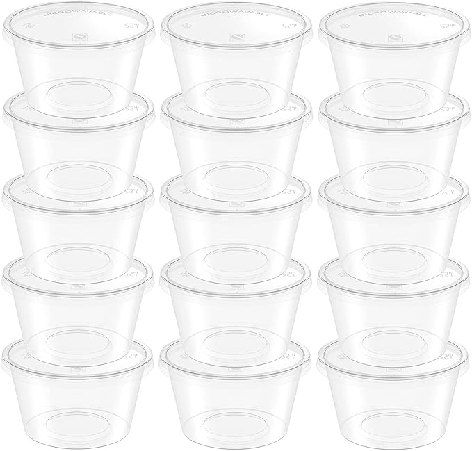 Amazon.com: 50 Pack 4 Ounce Clear Slime Foam Ball Storage Containers ...