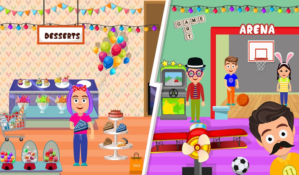 Pretend Play Shopping Mall Girl Supermarket Games for Boys Girls Kids ...