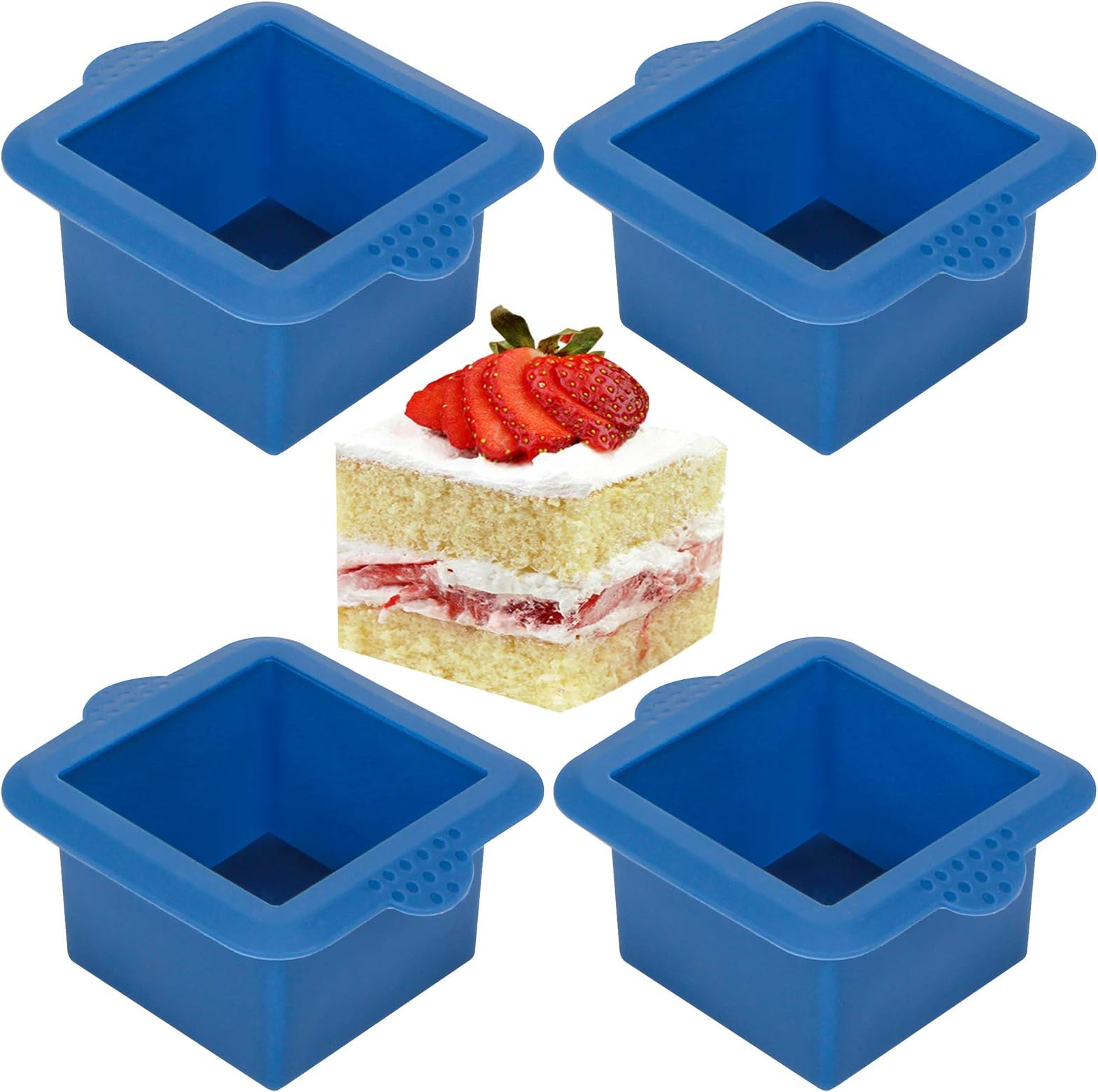 Amazon.com: Bakerpan Silicone Brownie Mold for Baking, Individual Bite ...
