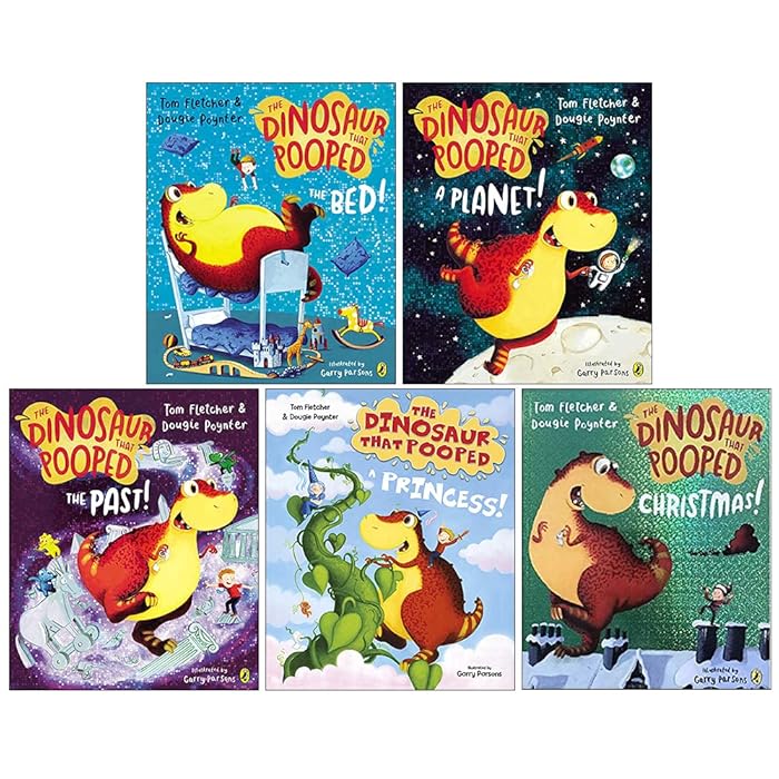Buy The Dinosaur that Pooped Series 5 Books Collection Set by Tom ...