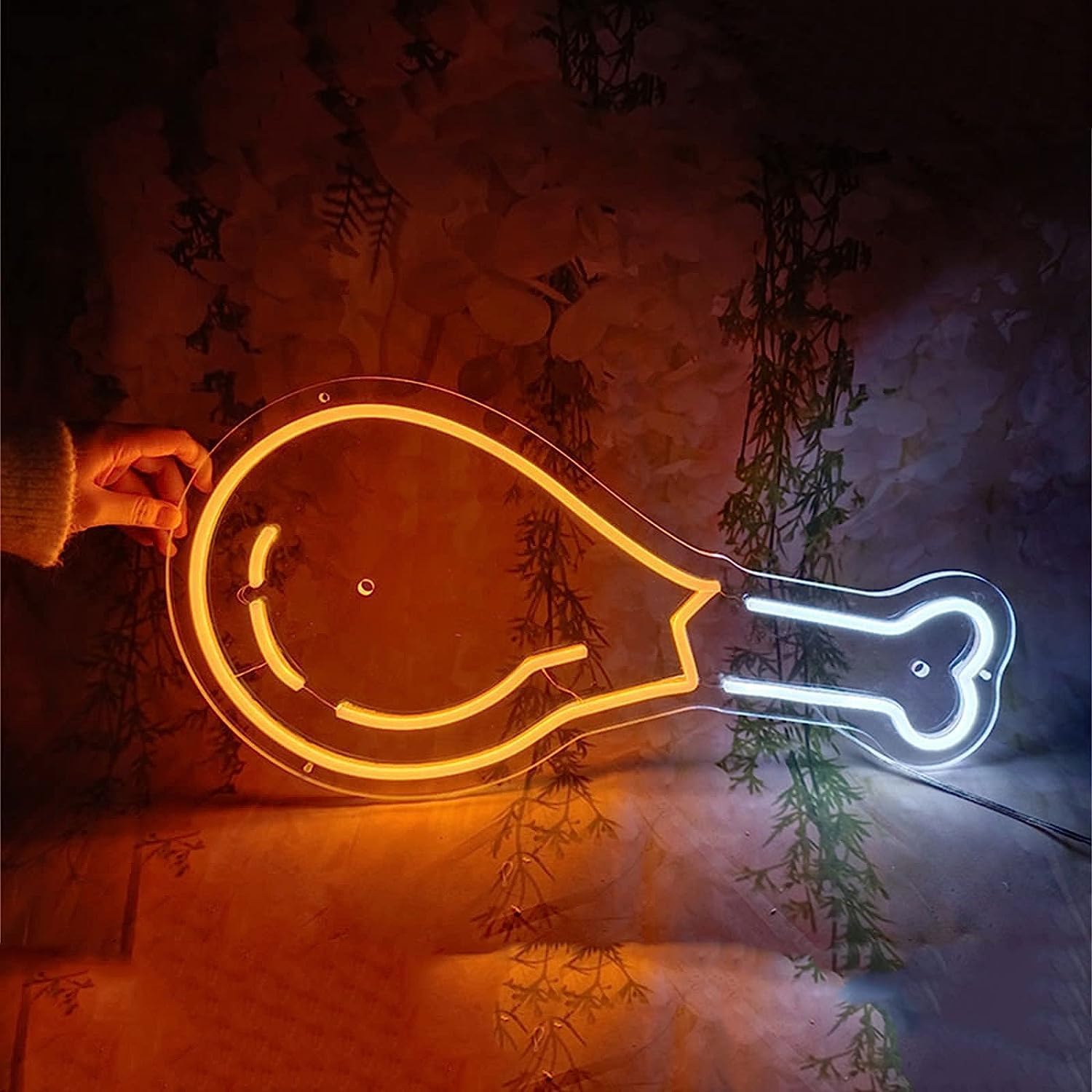 Amazon.com: MaiBuL LNNW neon Sign Decor Fried Chicken Legs Customizable ...