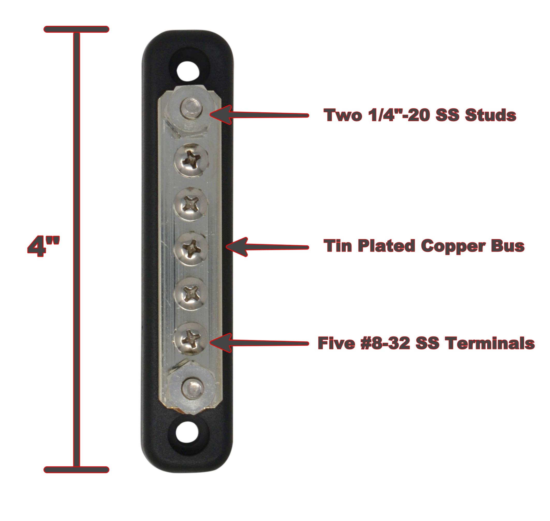5 Terminal Bus Bar Kit For Power And Ground Distribution Heat Shrink 5-terminal-bus-bar-kit-for-power-and-ground-distribution-heat-shrink