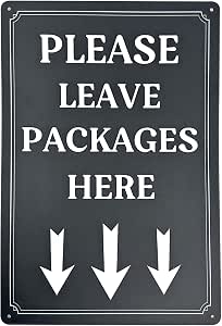 Please Leave Package Here Sign 20x30cm/11.8×7.8", Aluminum Parcel Box ...